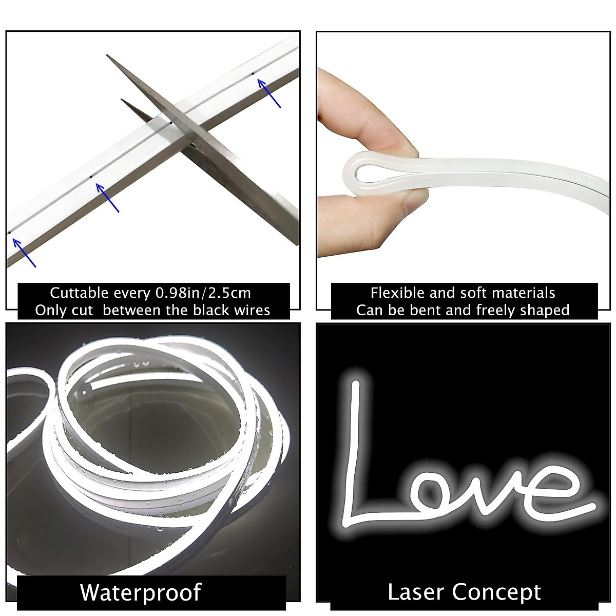 Led Vanity Mirror Lights, 13.2FT 6000k Body Lights with AC Adapter Touch Control, Makeup Lighting for Full Body Mirror/Makeup Table/Bathroom