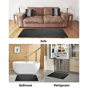 Artnice Anti Fatigue Kitchen Mats 2 Piece,Black Kitchen Rugs and Mats Sets, Memory Foam Waterproof Floor Mat for Kitchen,Mat for Standing Desk Anti-Fatigue for Work Place, Kitchen,Living Room,Laundry