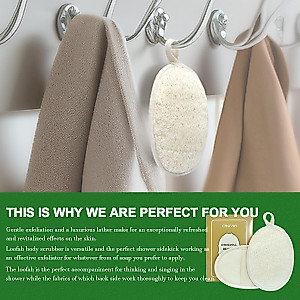 CROVIN Natural Loofah Exfoliating Body Scrubber, Made with Natural Shower Loofah Sponge for Men and Women’s SPA (Pack of 2)