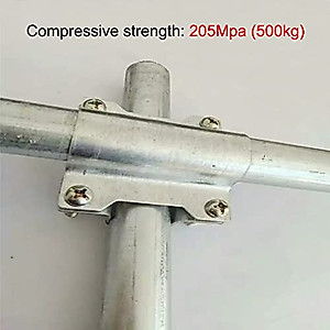 DSBGKJI 20 Pcs/10 Pairs Greenhouse Cross Grid Pipe Connector Clamps Purlin Bracket Fit 1-3/8 inch OD Tube, Galvanized Steel Pipe Fitting Clip w/ Bolts Nuts for Farm, Rail Fence