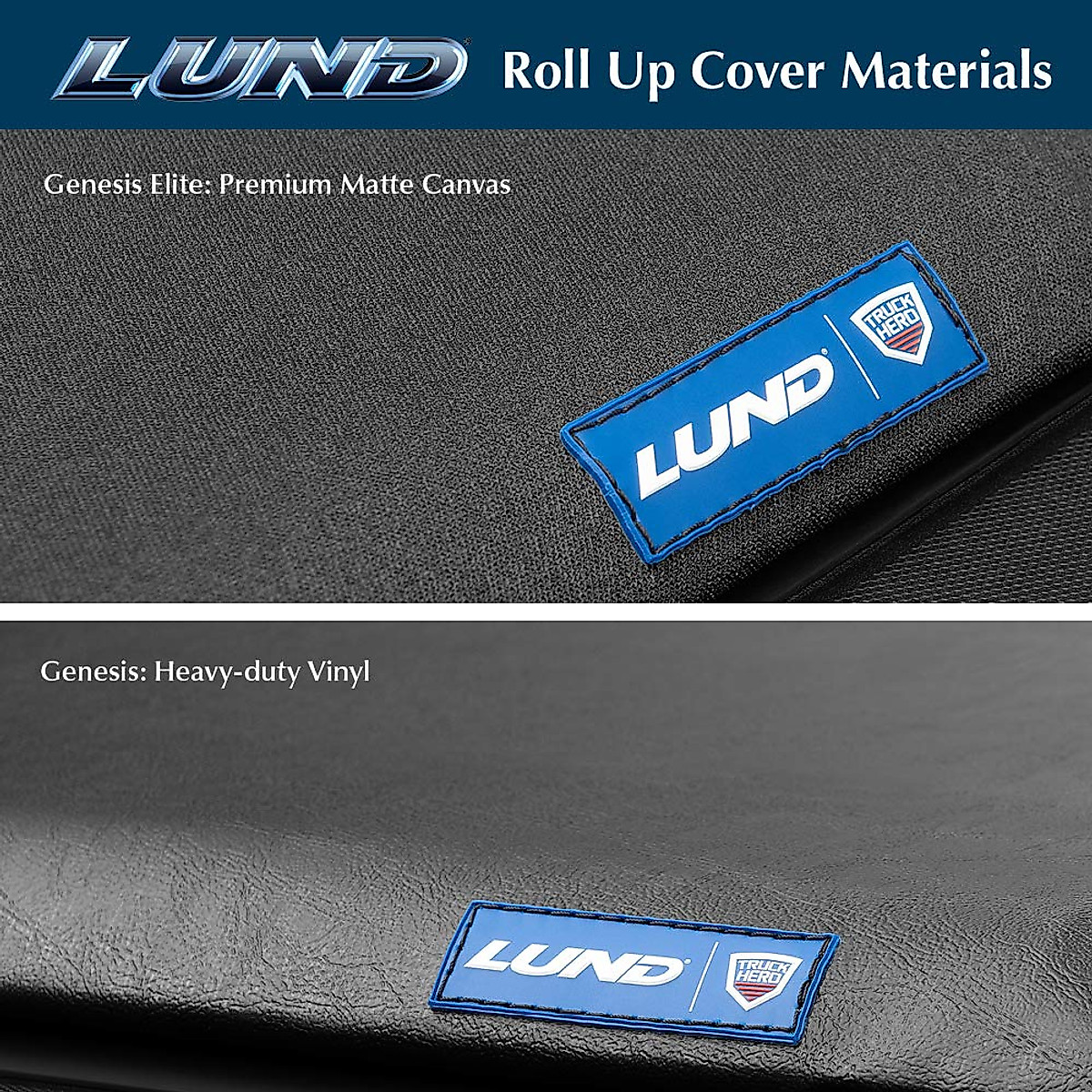 Lund Genesis Roll Up Soft Roll Up Truck Bed Tonneau Cover | 96063 | Fits 2003 - 2018, 2019 - 2020 Classic Dodge Ram 1500 8' Bed (96")