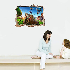 Large Game Wall Decal Game Wall Stickers Wall Decor Peel, Game Stick Poster Decals,for Gamer Bedroom Playroom Decor for Teen Kids Boys Bedroom Playroom Home Decoration Wallpaper