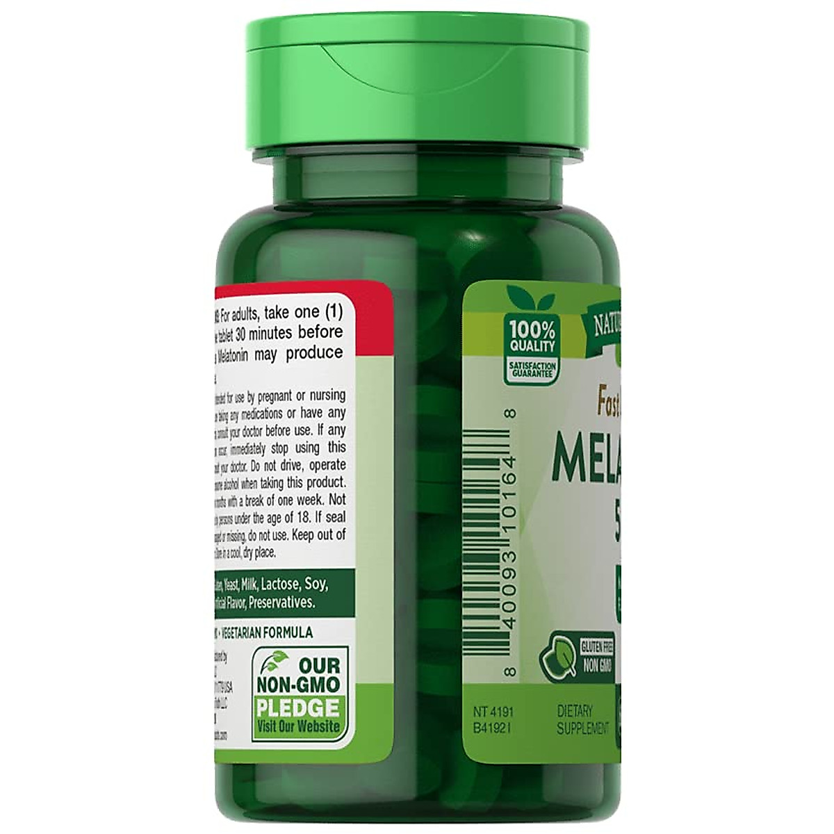 Nature's Truth Melatonin 5 mg Fast Dissolve Tabs Natural Berry Flavor - 90 ct, Pack of 2