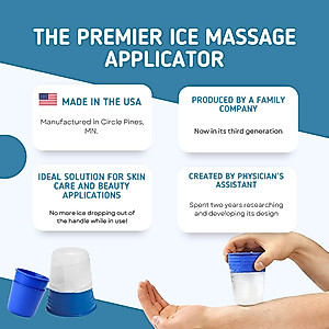 Cryo Cup Ice Massage Therapy (Pack of 2) - MADE in USA - Revitalizing Facial Ice Roller, Face Roller Massager, Ideal for Skin Refreshment and Soothing, Ice Balls for Effective Face Massage Therapy