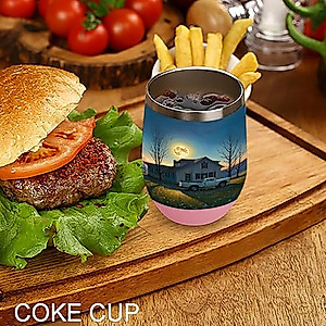 WYUSPGK 304 Stainless Steel Insulated Cup, An Old Abandoned House Print Smooth Rim, Durable & Reusable - Perfect for Office, Home, And Travel