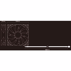 Kaze Flex 120 High Air Flow PC Case Fan, Fluid Dynamic Bearing,120mm x 25mm (3-pin Connector, 2000RPM)