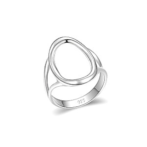 MINDDHA Sterling Silver Circle Ring - Handmade Infinity Band from Israel - Dainty Karma Ring for Women - Ideal Gifts for Anniversary, Birthday, Special Occasions - Stylish Ring, 3.8mm Width, Size 9