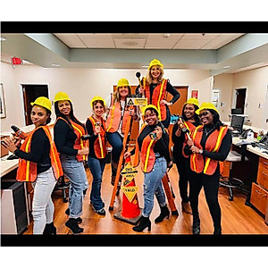 zojo High Visibility Safety Vests 10 Packs,Adjustable Size,Lightweight Mesh Fabric, Wholesale Reflective Vest for Outdoor Works, Cycling, Jogging, Walking,Sports - Fits for Men Women (Neon Orange)