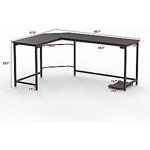 L Shaped Gaming Desk Computer Desk for Office/Writing Corner Desk for Small Space(Ship from US)