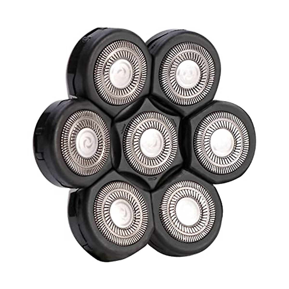 7 Heads Electric Shaver Blades, Floating Washable Blade Electric Razor Shaver Head Replacement For Men(Black)