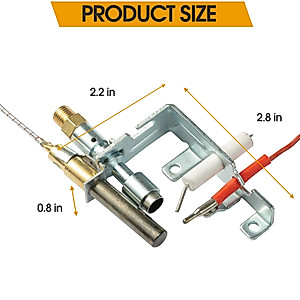 R-3624 14D0473 55464 PP231 103779-01 NG8218 NG ODS Milivolt Fireplace Pilot Assembly Replacement CIVF-25C CIVF-25 VFH-33M VFHS-20R Thermopile Thermocouple Compatible with Desa FMI Empire Majestic