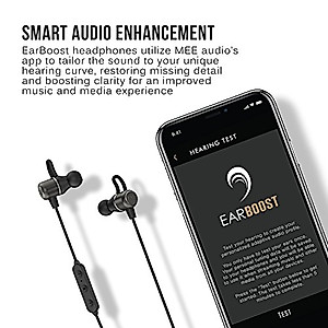 MEE audio EarBoost EB1 Bluetooth Wireless Adaptive Audio Enhancement Earphones