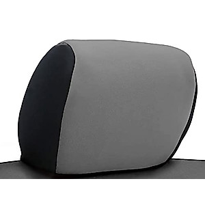 CarsCover Custom Fit 2009-2014 Ford F150 F250 F350 Pickup Truck Neoprene Car Front Seat Covers Gray & Black Sides Driver & Passenger Cover