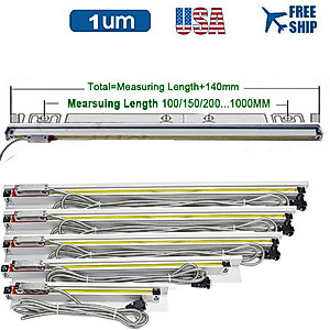 TOAUTO Digital Readout DRO 900mm 36", LCD Display 1um Glass Linear Scale Meter for CNC Milling Lathe EDM Machine