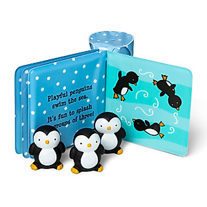 Melissa & Doug Childrenââ‚¬s Book - Float-Alongs: Playful Penguins (Bath Book + 3 Floating Penguin Toys), Small, Multi
