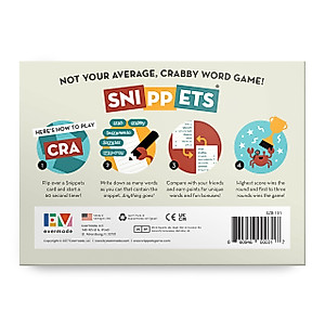Evermade Snippets - The Fast Paced, Anything Goes Word Game | Award-Winning Family Board Game | Mensa-Recommended with a Unique Anything Goes Rule | Ages 10 and Up
