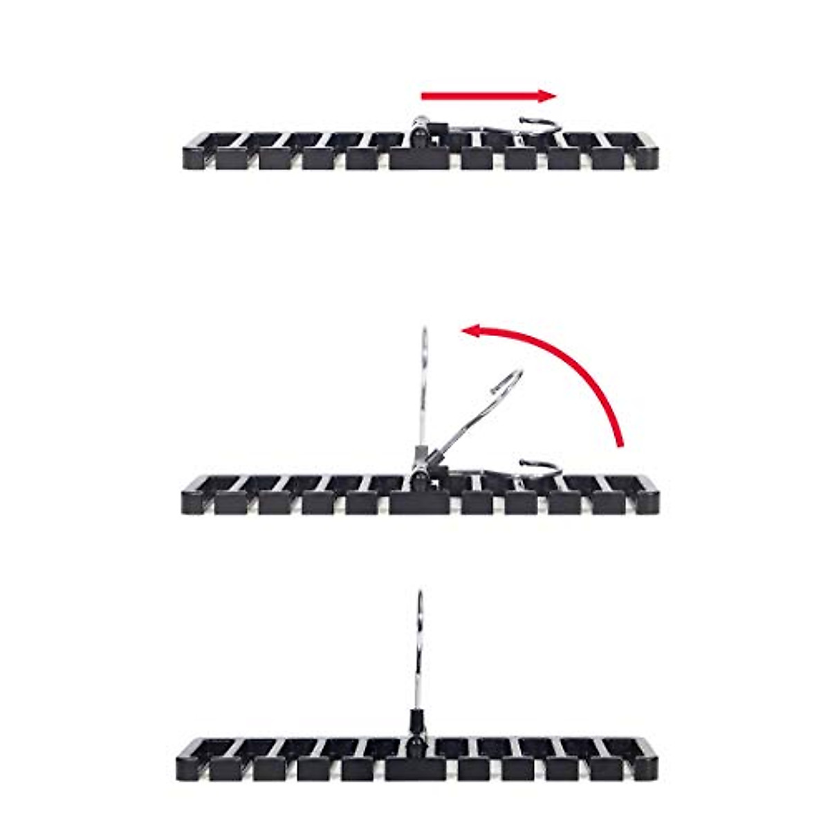 2 PCS Belts Rack, Storage Organizer, Hanger, Holder - Closet tie Racks Hangers Sturdy for Men Women, Black