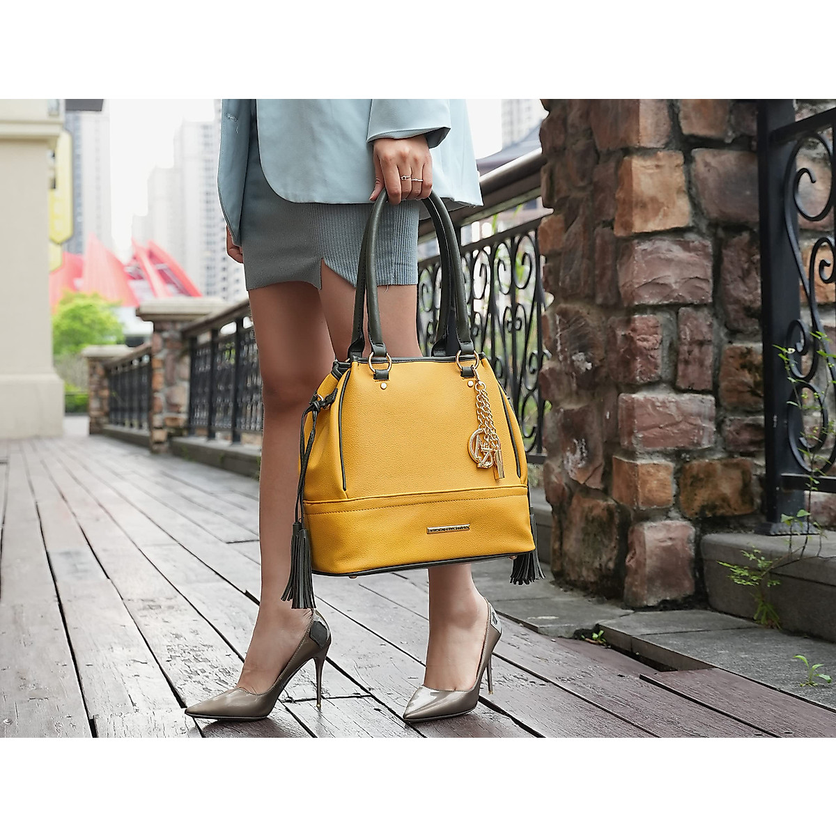 MKF Collection Tote Bag for Women - Top-Handle Vegan Leather Purse