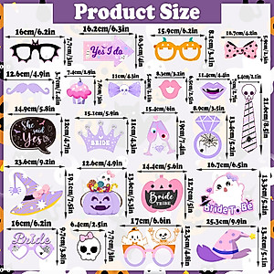 22 Pcs Halloween Bachelorette Party Photo Booth Props Kit-Bride Tribe Party Decorations, She Said Yes Bachelorette Party Photo Booth Props, Halloween Theme Girls Bachelorette Wedding Engagement Party