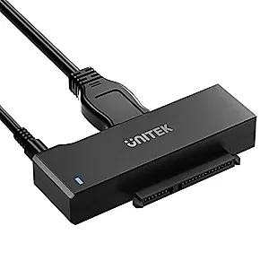 Unitek SATA to USB 3.0 Type C & USB A, SATA III Cable Hard Drive Adapter Converter for Universal 2.5/3.5 SATA HDD/SSD Hard Drive Disk, Optical Drive, Include 12V/2A Power Adapter