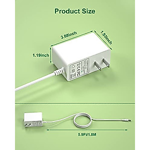 VHBW for 4moms mamaRoo Power Cord for 2/4 Infant Seat Charger, 2015 mamaRoo Infant Seat Bouncer, rockaRoo Baby Swing, OH-1048B1203000U Replacement mamaroo 12V AC Power Cord