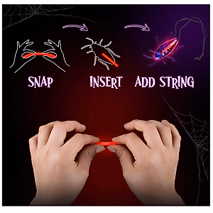 Funeta 30 Packs Glow in the Dark Halloween Critters, Halloween Party Favors Bulk ,Goodie Bag Fillers, Halloween Gifts for Kids, Treats Non Candy, Halloween Classroom Favors, Teal Pumpkin Project