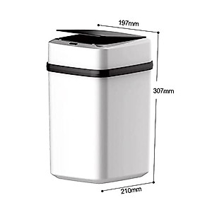 MagiDeal Automatic Touchless Motion Sensor Trash Can, 3 Gal L, Plastic, Small, Kick Touch