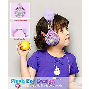 SVYHUOK Girls Pink Unicorn Wired Headphones,Cute Cat Ear Kids Game Headset for Boys Teens Tablet Laptop PC,Over Ear Children Headset withMic,for School Birthday Xmas Gifts
