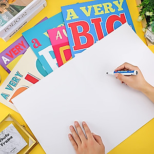 Zhanmai 12 Pack Very Big Thank You Card Jumbo Farewell Card with Envelope Large Funny Greeting Cards Giant Appreciation Cards Gift for Employee Coworker Birthday Christmas Gift, 14.4 x 22.1''