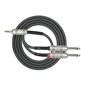 Mackie Mix5 5-Channel Compact Mixer Bundled with Knox Gear 20ft. XLR Cable and 3.5mm TRs to Dual 1/4" TS Breakout Cable (3 Items)