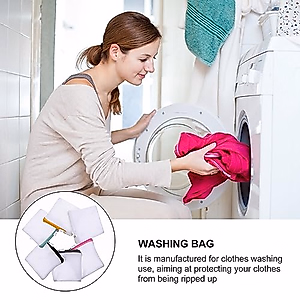 SOLUSTRE 6Pcs Mesh Laundry Bag with Zipper Travel Laundry Bag for Laundry, Blouse, Hosiery, Stocking, Underwear, Bra