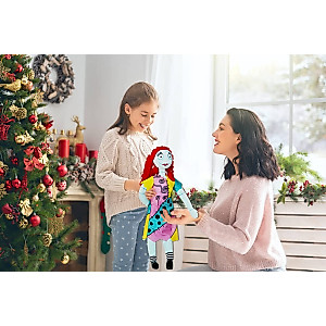 illuOKey Sally Plush Doll, Nightmare Moon Plush of Sally, Premium Animated Stuffed Doll Nightmare Before Christmas Toys Inspired, Cute Sally Baby Doll for Pumpkin King Plush Collectors, 20-inch