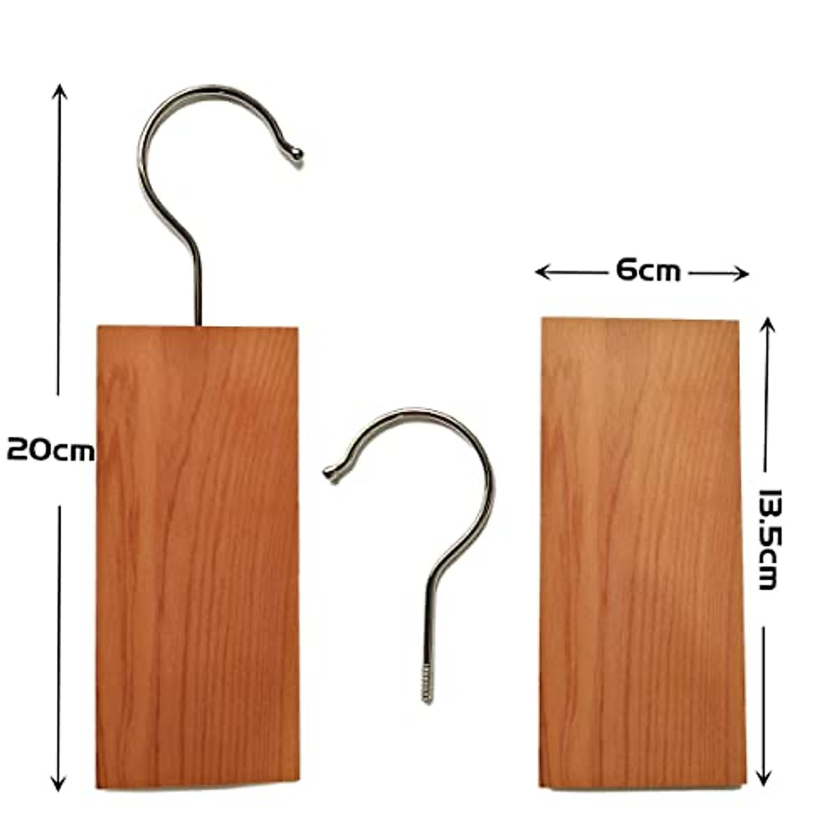 Yayunxuan 5pcs Cedar Planks Cedar Blocks for Clothes Storage Aromatic Cedar Hang Ups Closet Freshener Clothes Protection Mustiness Prevention Hanger