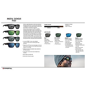 Magpul Unisex-Adult Pivot Eyewear Sports Sunglasses for Men and Women for Running Fishing Biking Golf, Matte Black, One Size