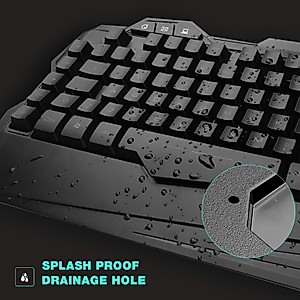 HAVIT HV-KB558CM Gaming Keyboard and Mouse Combo (Rainbow Backlit) Black / UK Layout (QWERTY)