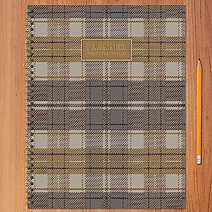 TF PUBLISHING 2024 Hunter’s Lodge Plaid Large Weekly Monthly Planner | Life Planner with 2 Page Spreads | 12 Month Calendar and Planning Prompts | Planner for School or Work | 9"x11"