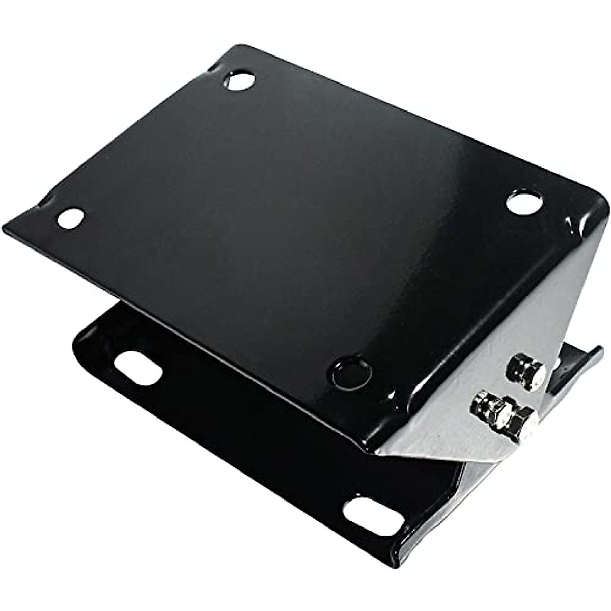 BLUBIRD HRS3812 20 ga. 8.5" x 6" Universal Hose Reel Swivel Mount for Floor, Wall, Ceiling, 140 Degree Rotation, Black Powder Coated, Steel, 4 Slotted Holes