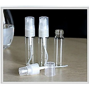 Elfenstal- 25pcs Clear 5ml 1/6oz Glass Atomizer bottle Spray Refillable Perfume Empty Bottle Glass Clean Cloth for Travel Party Must Makeup Tool