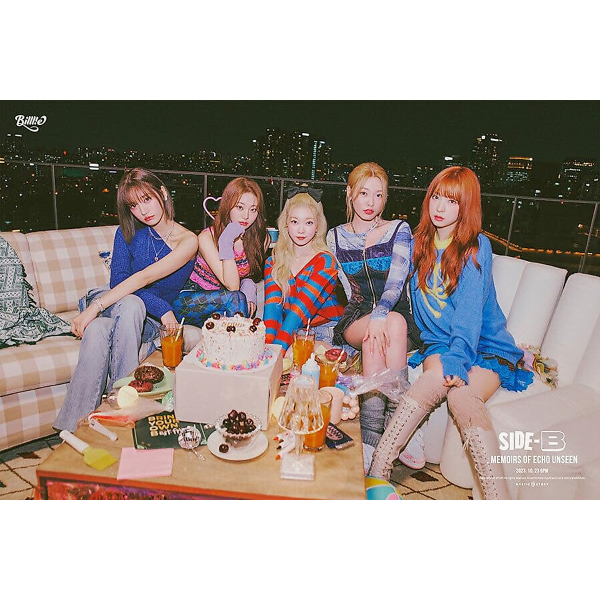 (POCA Ver.) BILLLIE [SIDE-B : MEMOIRS OF ECHO UNSEEN] 1st Single Album (BLUE Ver) K-POP SEALED