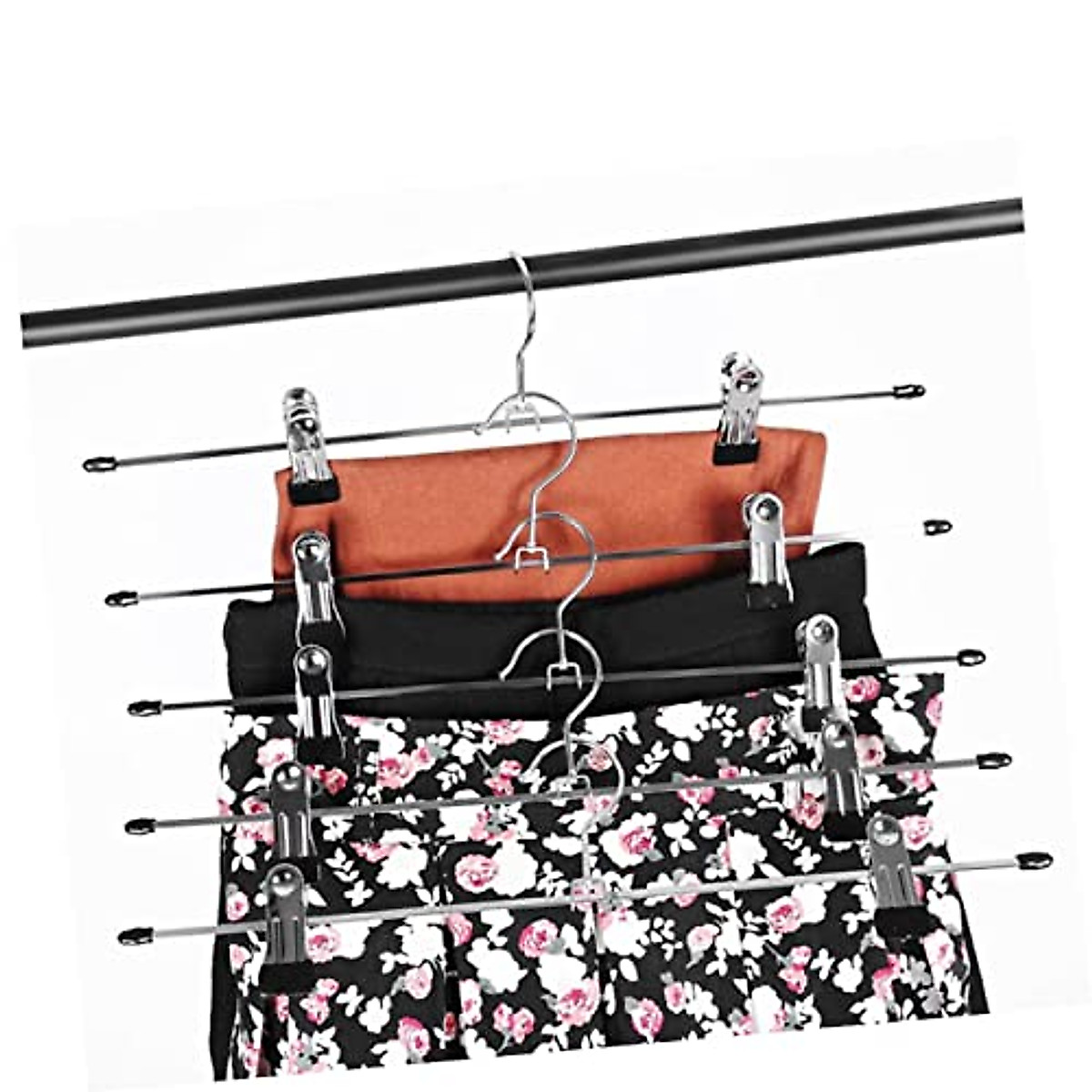 Holibanna 60pcs Socks Hanger Trouser Hangers Space Saving Hanger Nonslip Hangers Retractable Clothes Rack Multifunctional Pants Rack Clip Hanger Simple Hanger Clothes Hanger with Clips Jeans