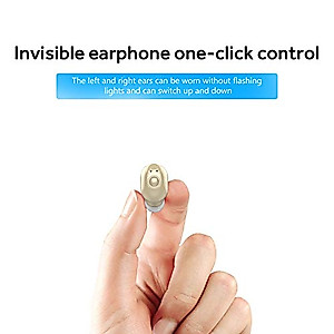 AIYIBEN Mini Bluetooth Earbud Smallest Wireless Invisible Headphone with 4-5 Hour Playtime Headset with Mic for iPhone & Android (Skin)