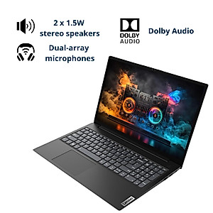 Lenovo V15 Laptop, 15.6" FHD Display, AMD Ryzen 5 5500U Hexa-core Processor (Beat Intel i7-1065G7), 16GB RAM, 1TB SSD, HDMI, RJ45, Numeric Keypad, Wi-Fi, Windows 11 Pro, Black