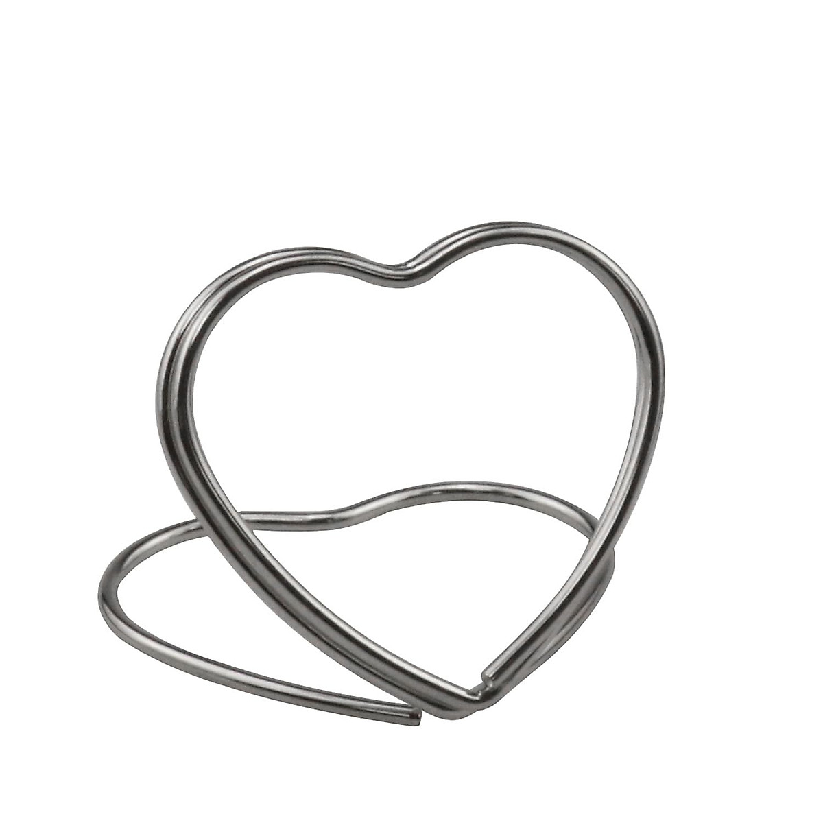 Haidong Heart Place Card Holder mini place card holders Wedding Table Number Holders name card holders for tables Suitable for weddings, birthday parties, etc. (silver) -12PCS