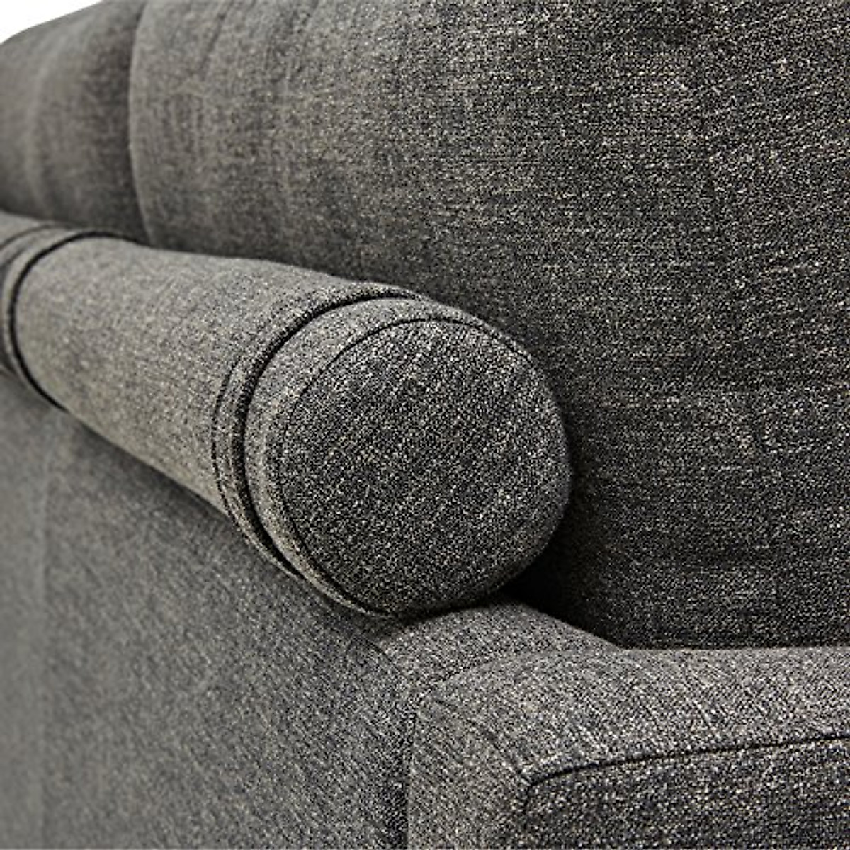 Amazon Brand – Rivet Cove Mid-Century Modern Tufted Apartment Sofa, 72"W, Dark Grey