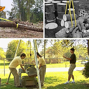 XSTRAP STANDARD 6PK 1" x8' Lift Sling Web Strap/Wear Guard End, 4,000 lbs Break Strength Lifting Straps with 2 Reinforced Loops for Tree Saver Lifting Furniture Appliances Machine