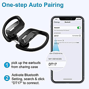 Caymuller Wireless Earbuds Bluetooth Headphones 48Hrs Play Back Sports Earphones with LED Display Built in Mic Deep Bass Stereo in Ear Waterproof Headset for Workout Gaming Running