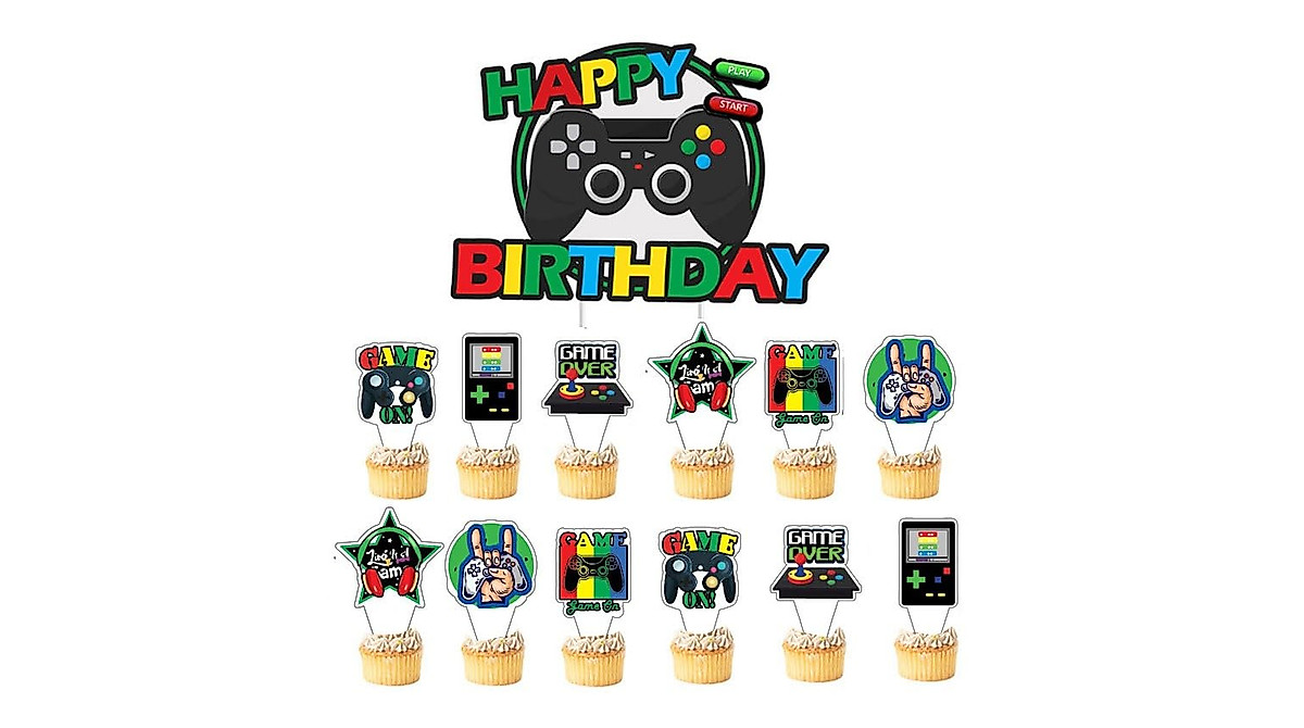 Video Game Birthday Decorations for Boys and Gamers | 35pcs Set