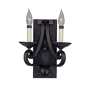Designers Fountain 9032-NI Barcelona Wall Sconce, 2-Light, Black