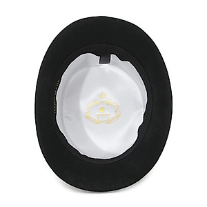 GEMVIE Men's Wool Felt Stage Magic Adults Costume Tall Top Hat 6.7" High Black XL 60-62cm