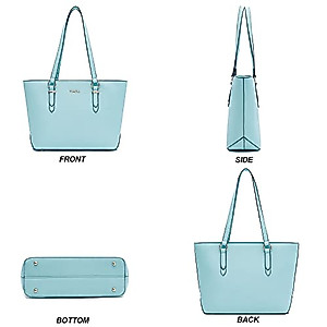 Purse Women Handbag Wallet Shoulder Bags Tote shoulder Hobo 3pcs Purse Set IceBlue